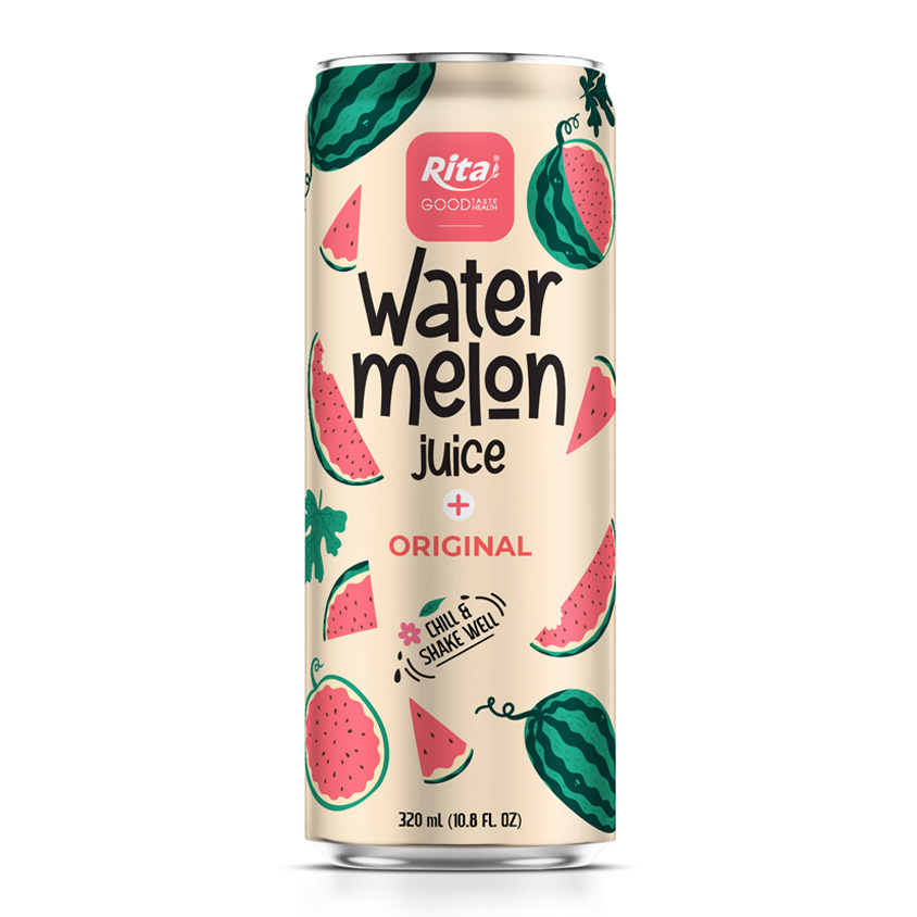 Fruit Juice: Rita Original Watermelon Juice 320ml Sleek Can